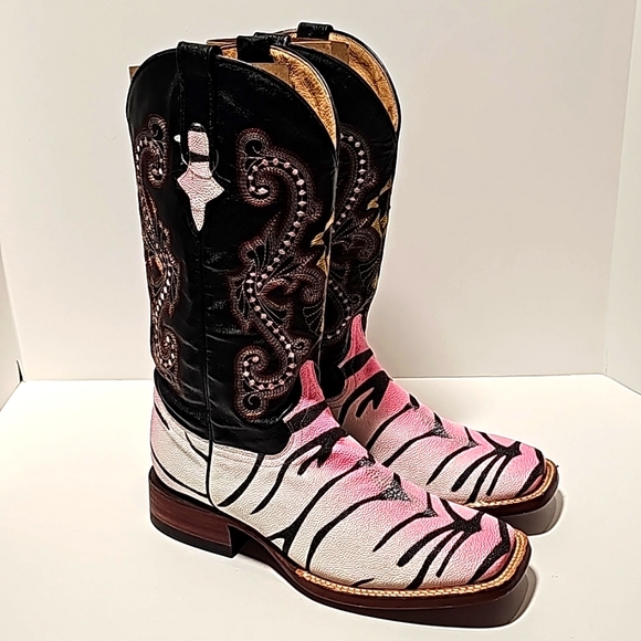Ferrini | Shoes | Ferrini Cowboy Boot Pink Tiger Stingray Western Rodeo ...